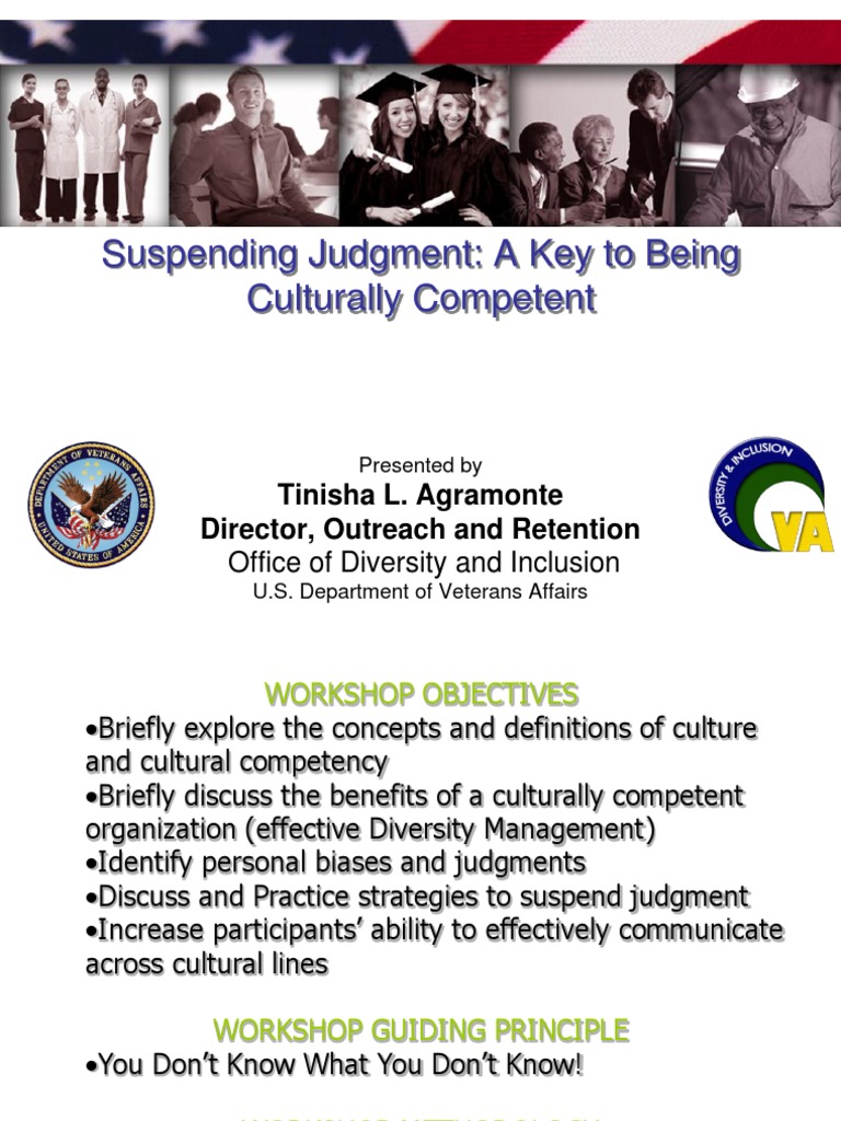 Suspending Judgment | PDF | Diversity (Business) | Competence (Human ...