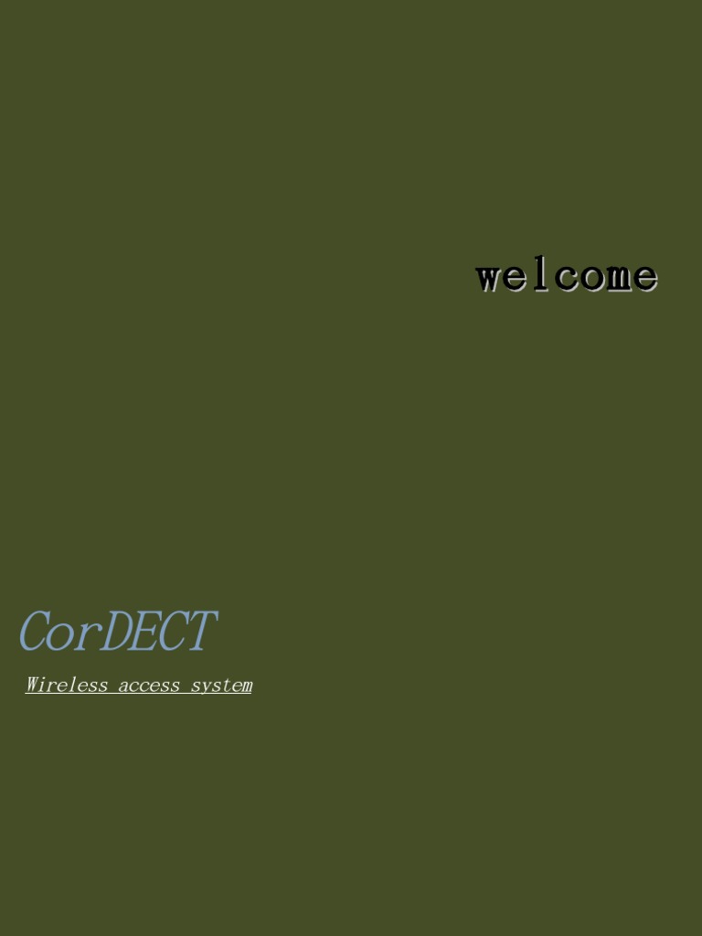 Cordect Wireless Access System | PDF | Data Transmission | Networks