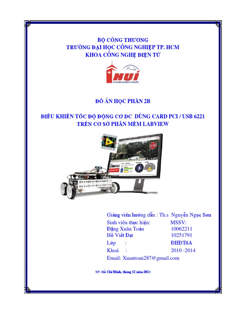 Do An Dieu Khien Dong Co DC Bang PCi/USB 6221 Tren Co So Labview | PDF