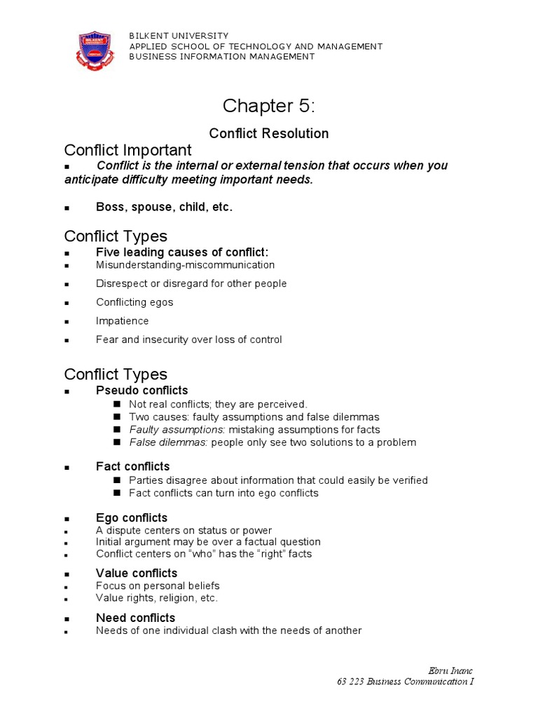 Conflict | PDF | Negotiation | Cognitive Science