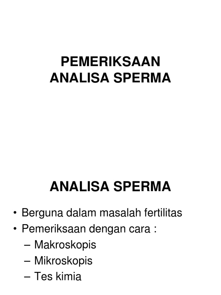 Pemeriksaan Sperma | PDF