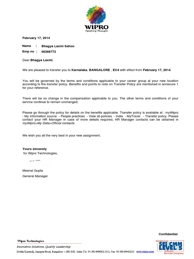 Transfer Letter | Per Diem | Government | Free 30-day Trial | Scribd