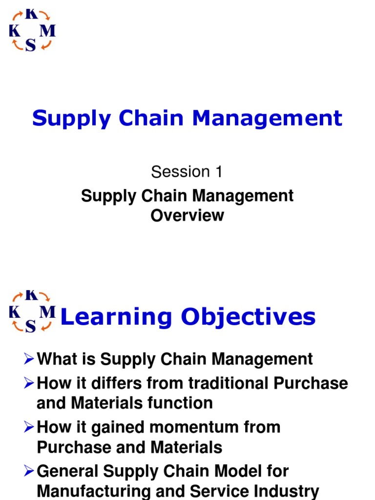 Supply Chain Management Overview and Strategies | PDF | Supply Chain ...