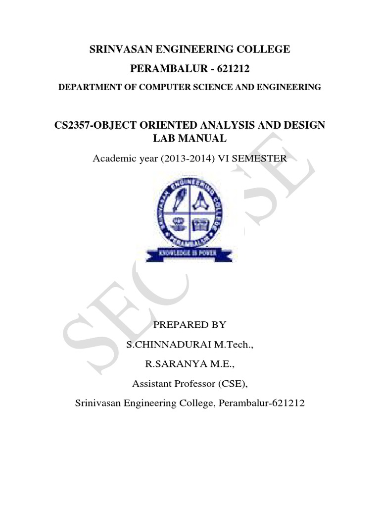Cs2357 Ooad Lab Manual Pdf Use Case Authentication