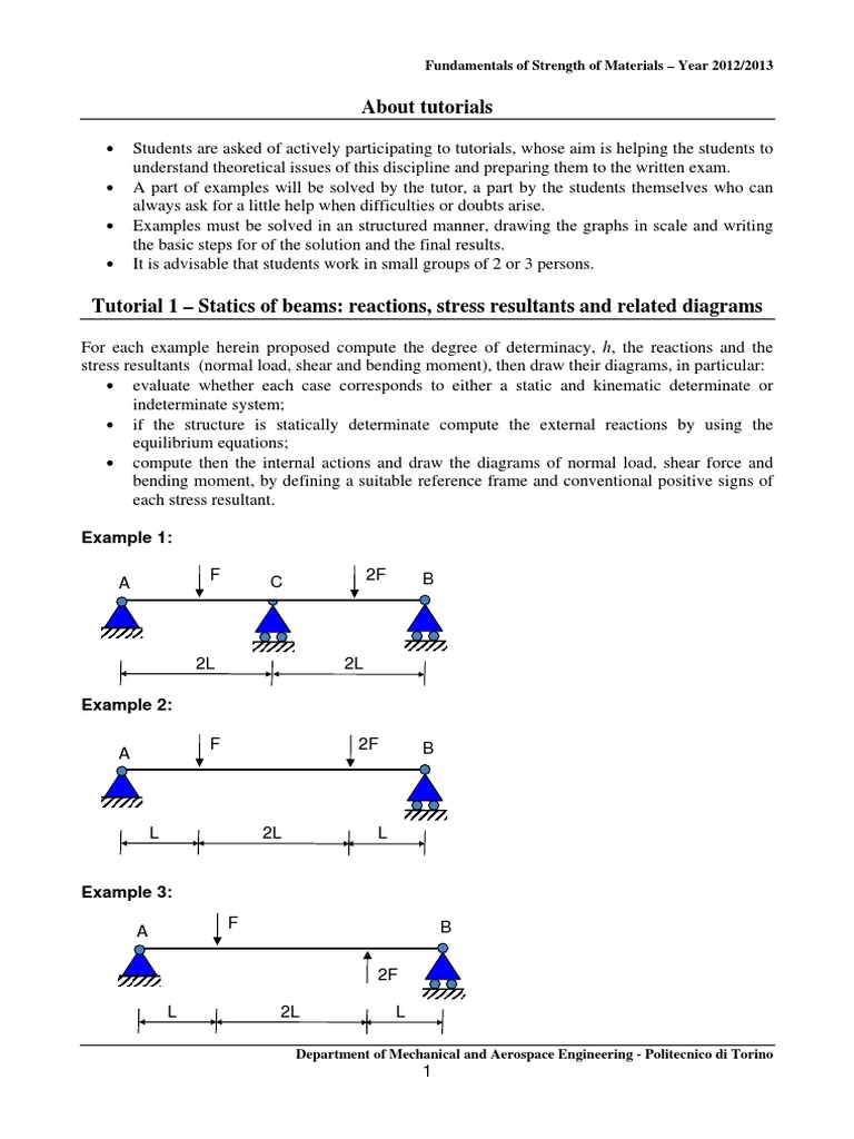 Tutorial For Strength of Material | PDF | Bending | Stress (Mechanics)