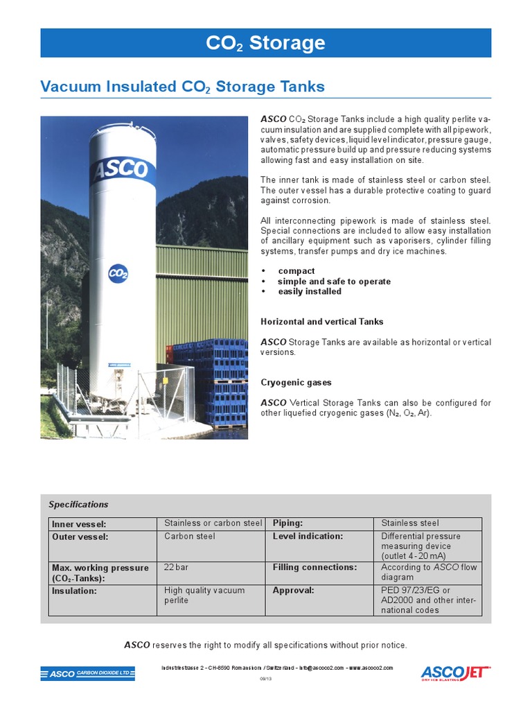 Vacuum Insulated CO2 | PDF | Valve | Carbon Dioxide