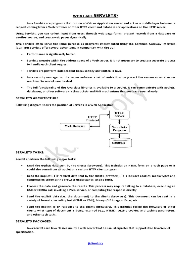 Servlets | PDF | Java Servlet | Java (Programming Language)