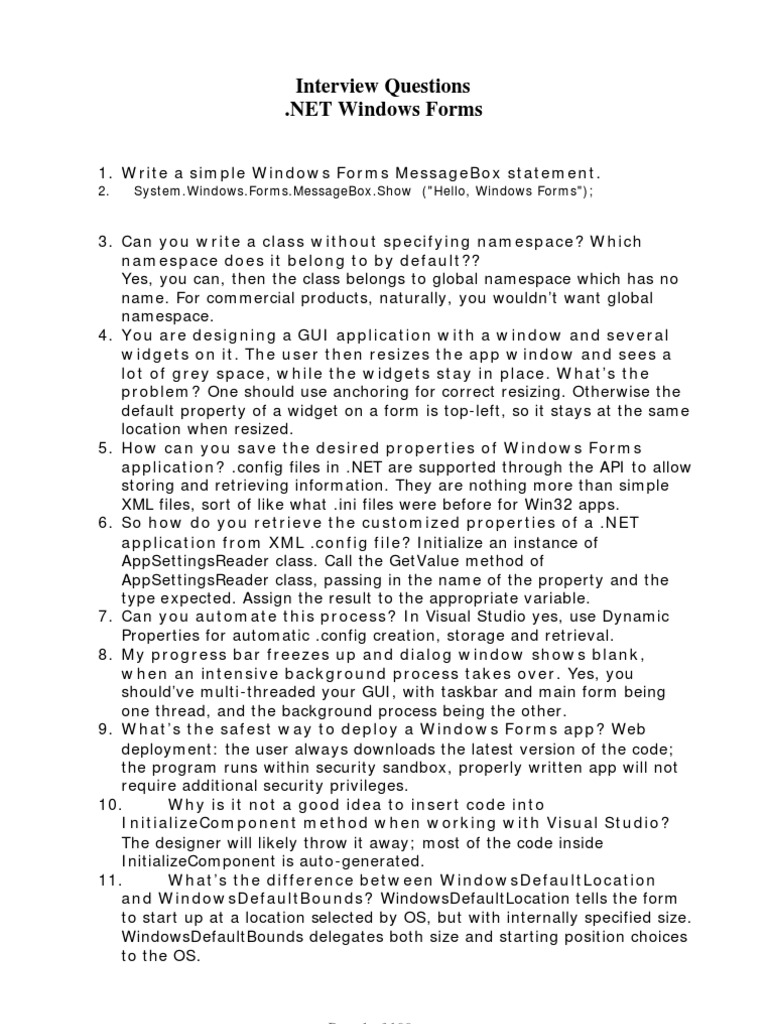 Marlabs Dotnet Sql Interview Questions 1 Pdf Class Computer Programming Inheritance