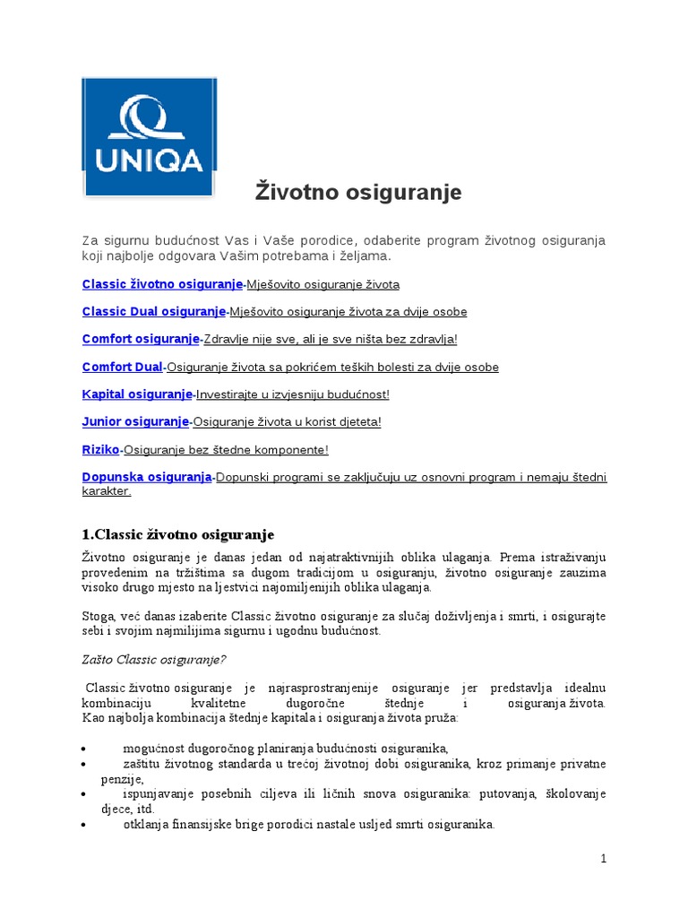 Životno Osiguranje | PDF