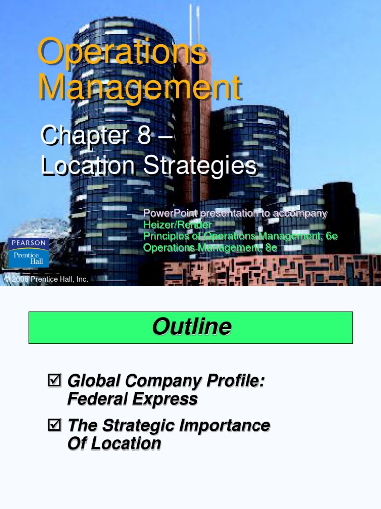 Operations Management: - Location Strategies | PDF | Employment ...