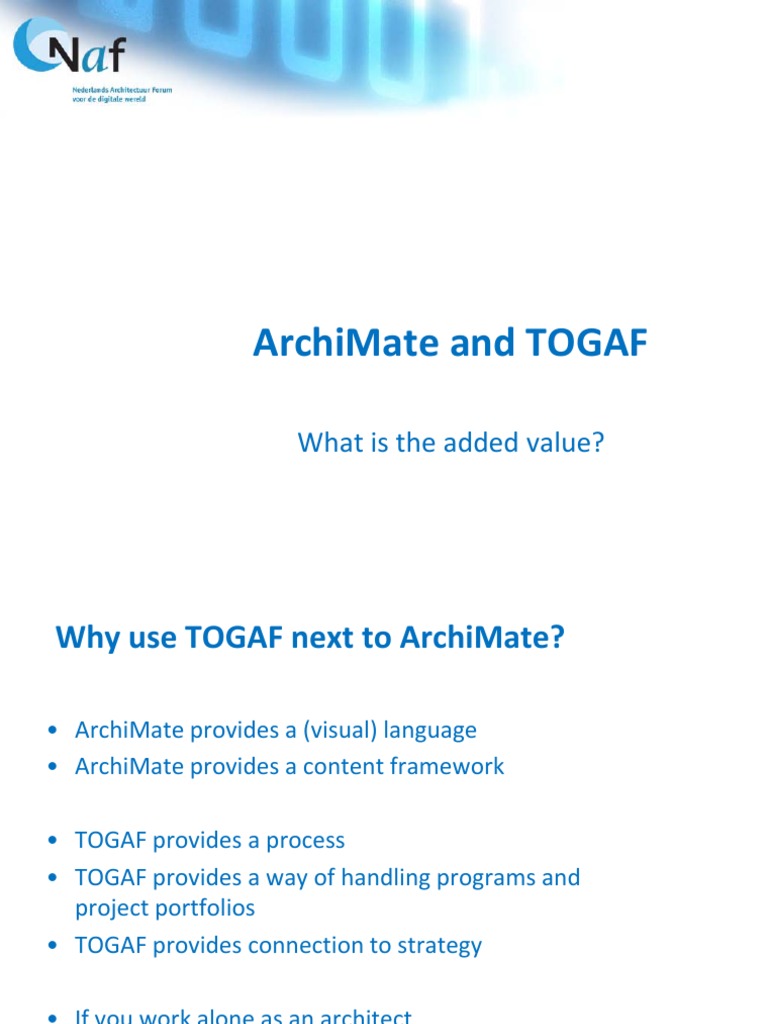 ArchiMate and TOGAF v3 PDF | PDF | Component Based Software Engineering | Software Engineering