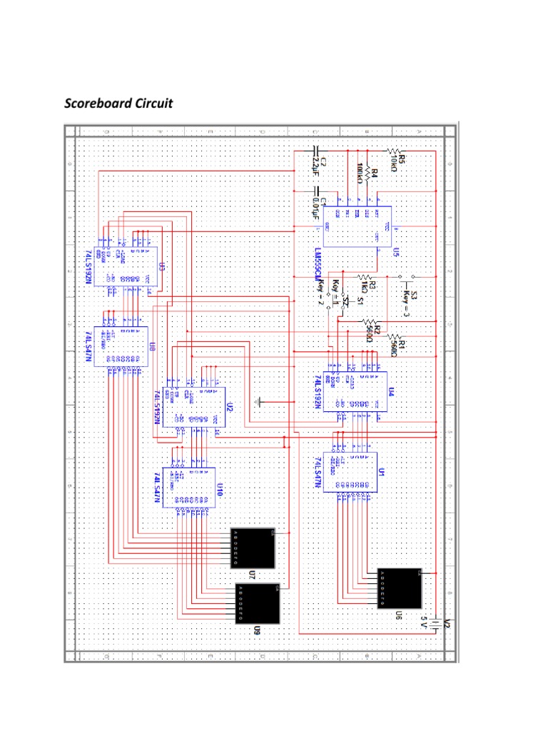 Scoreboard Circuit FRFR | PDF | Switch | Electronic Circuits
