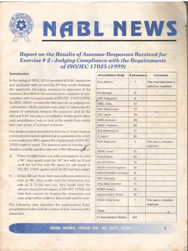 Nabl News Letter 40 | PDF | Weighing Scale | Weight