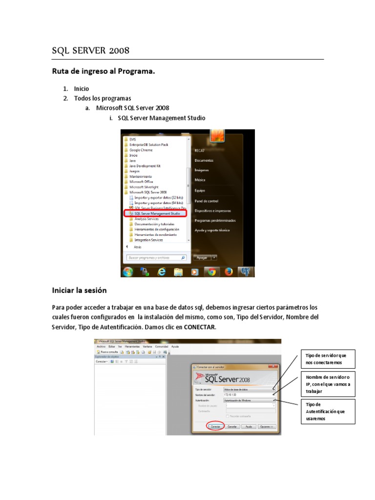 SQL SERVER 2008 Manual Consultas Basicas | PDF | Tabla (base de datos ...