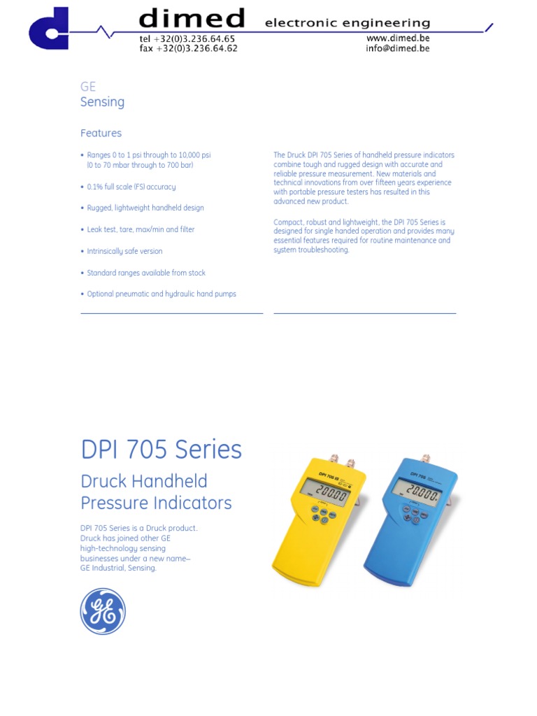 Druck - Dpi 705 Series | PDF | Calibration | Pressure Measurement