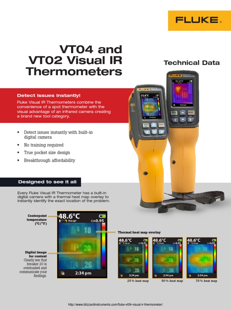 Fluke VT04 DataSheet | PDF | Infrared | Digital Camera