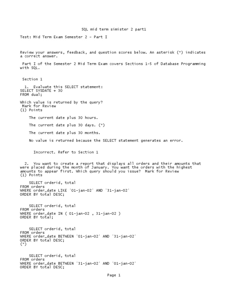 Oracle Sem 2 Part1 | PDF | Sql | Table (Database)