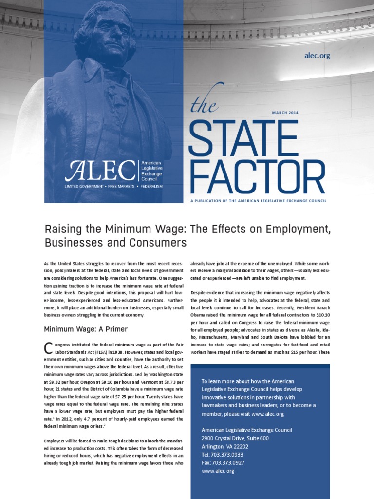 Raising The Minimum Wage: The Effects On Employment, Businesses and ...