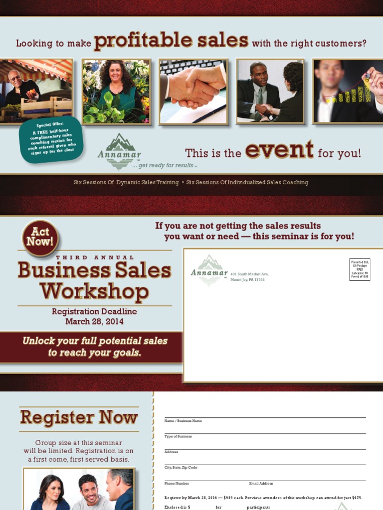 Business Sales Workshop 2014 | PDF | Sales | Economics