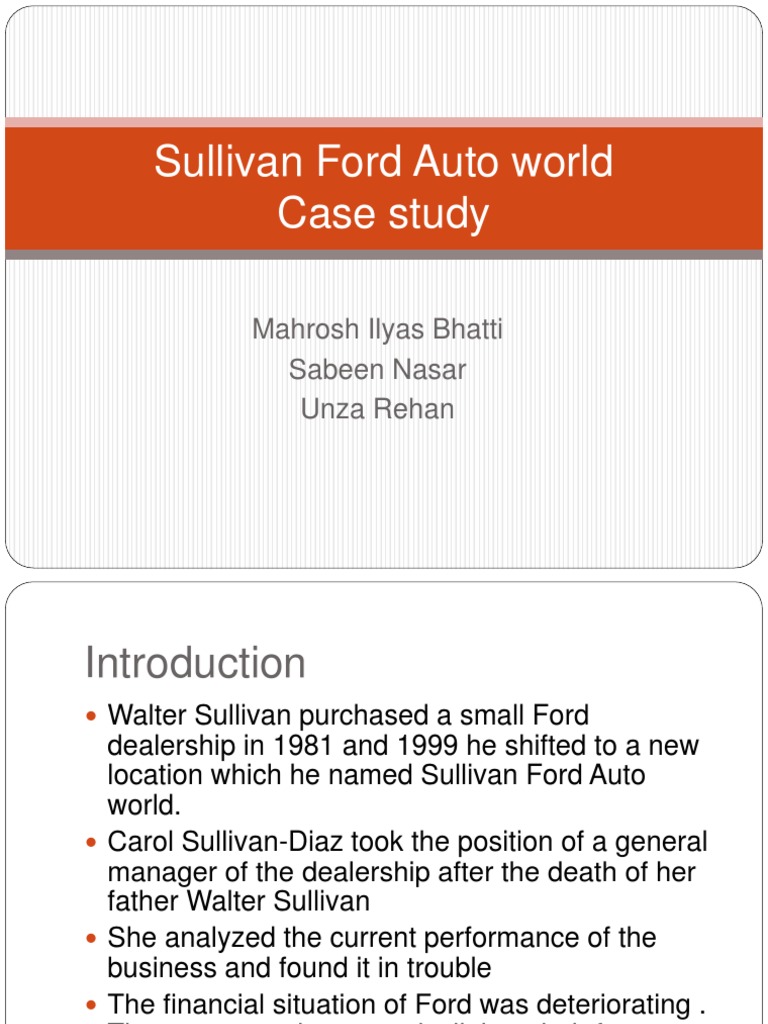 Sullivan Ford Auto World Download Free Pdf Swot Analysis Competition