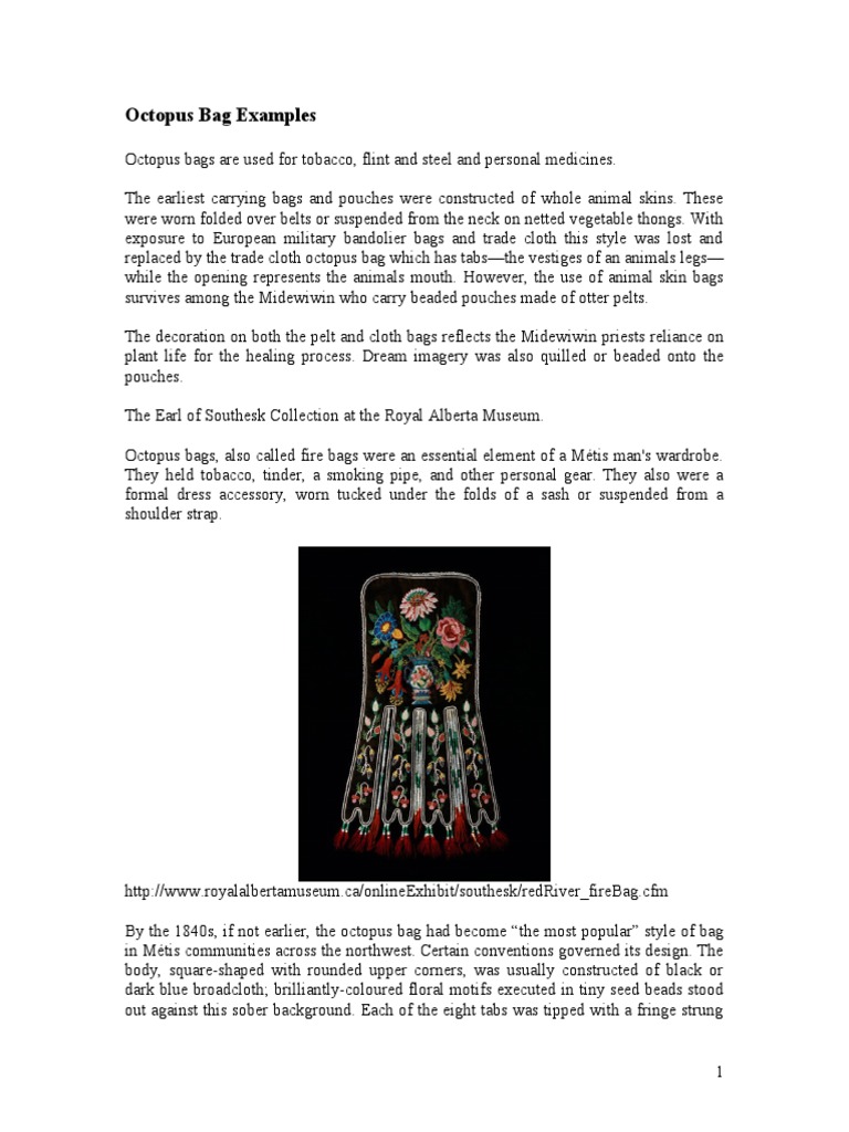 Octopus Bags: Métis and Tlingit Traditions | PDF | Social Science
