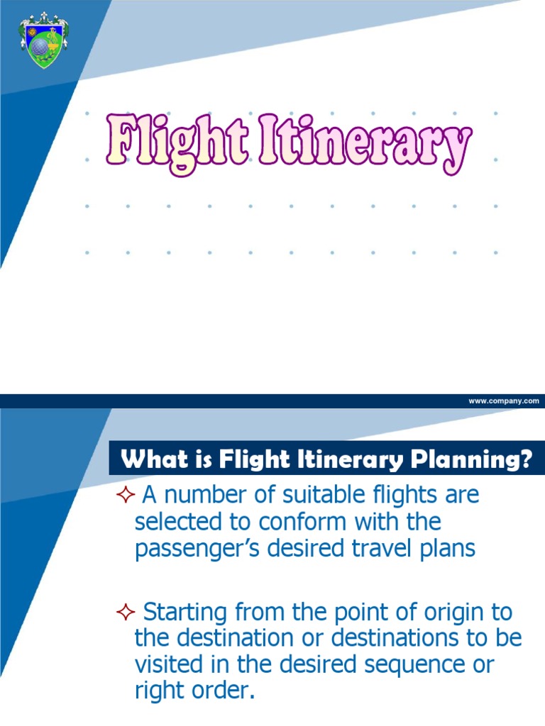 Flight Itinerary Planning | PDF
