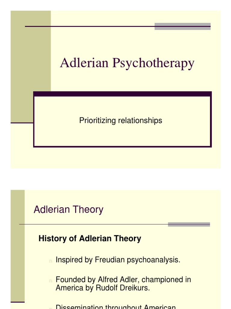 Adlerian Therapy | PDF | Psychotherapy | Applied Psychology