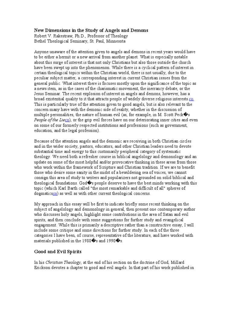 New Dimensions in The Study of Angels and Demons | PDF | Spiritual ...