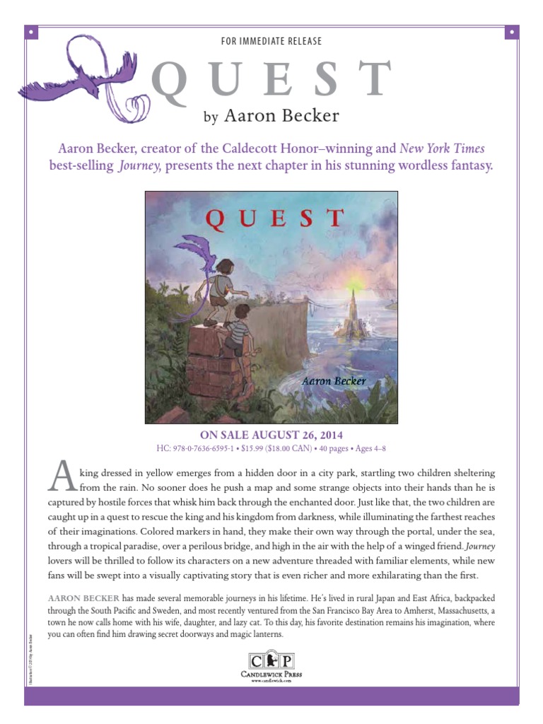Quest by Aaron Becker Press Release | Leisure