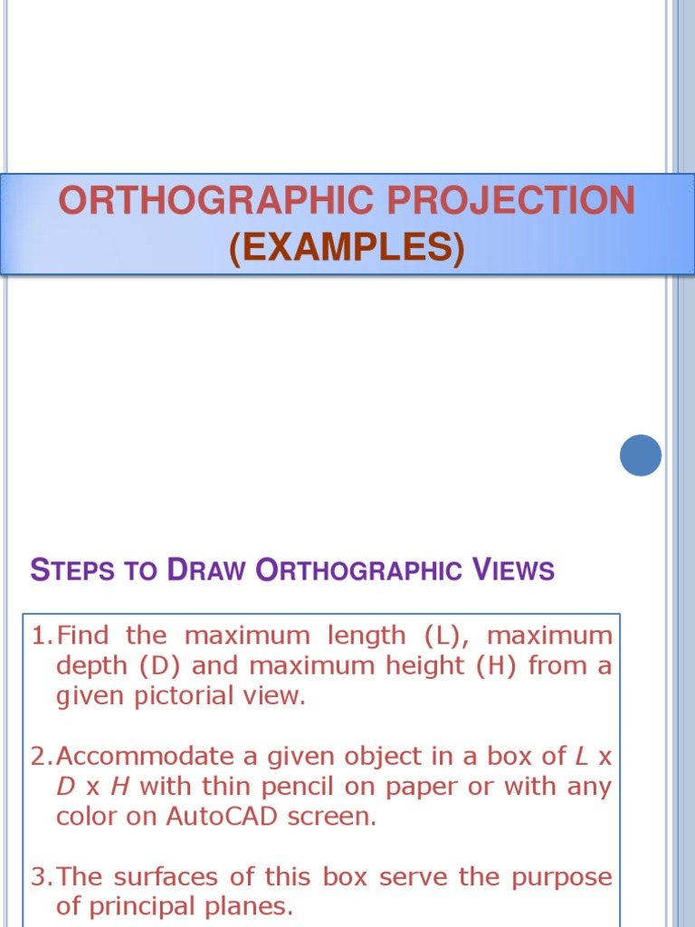 Orthographic Projection: (Examples) | PDF