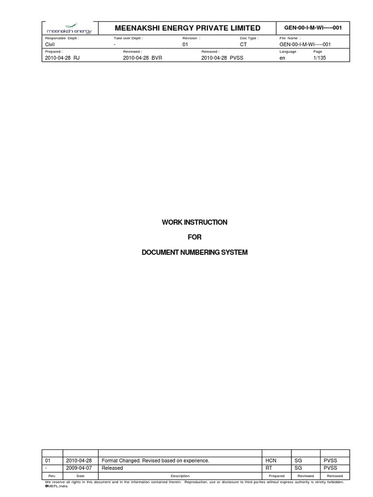 Document Numbering System Final | PDF | Specification (Technical Standard) | Instrumentation