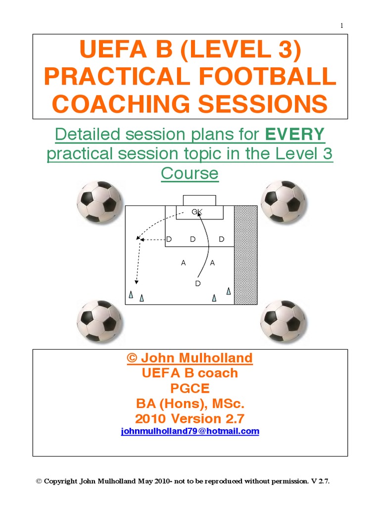 Uefa B Every Practical Session Book | Forward (Association Football ...