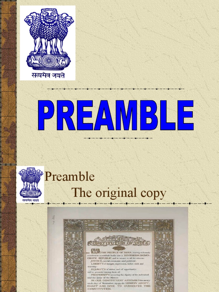 Preamble The Original | PDF | Government Information | Government