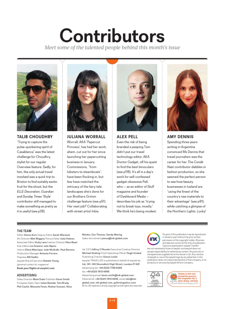 Contributors: Meet Some of The Talented People Behind This Month's ...