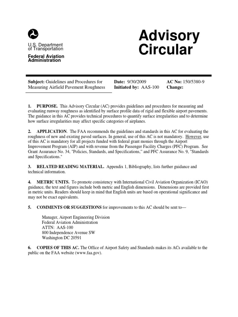 FAA - AC 150-5380-9 - Guidelines and Procedures For Measuring Airfield ...