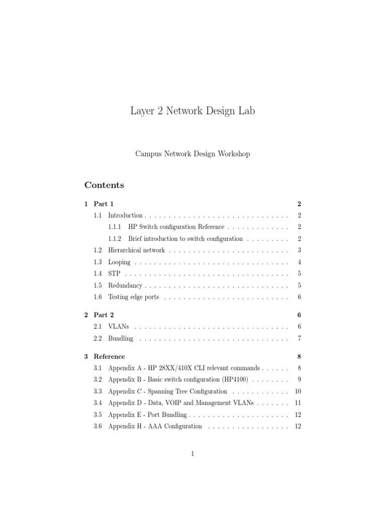 Layer 2 Network Design Lab | PDF | Network Switch | Internet Protocols