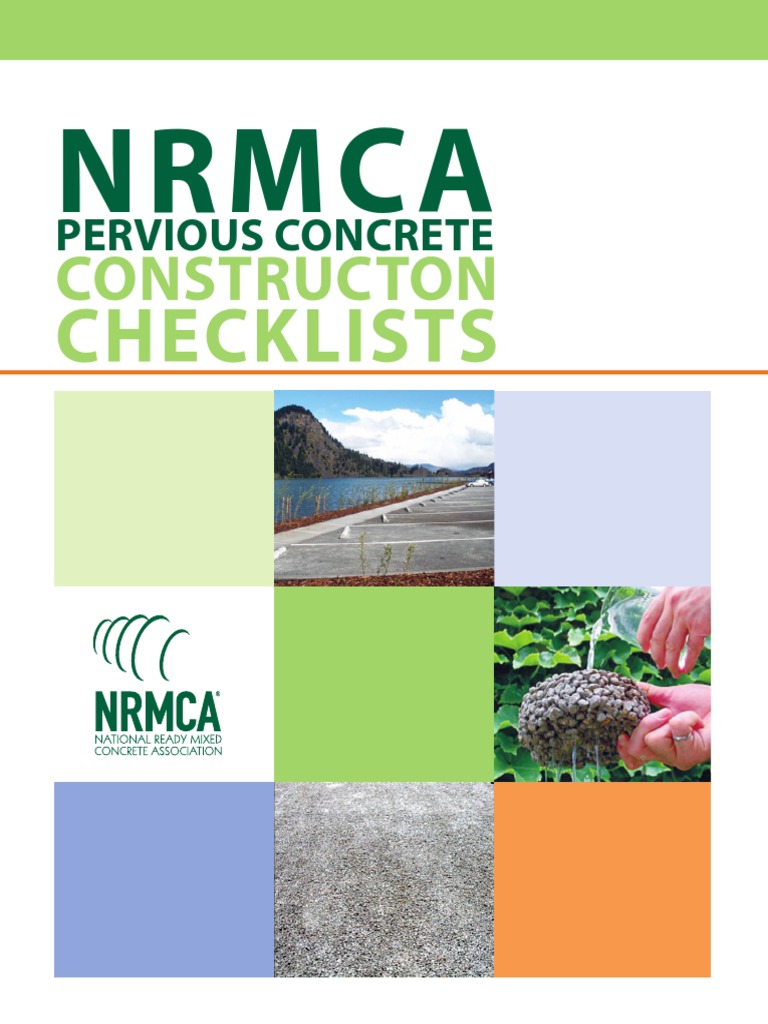 NRMCA Pervious Concrete Construction Checklist | PDF | Road Surface ...