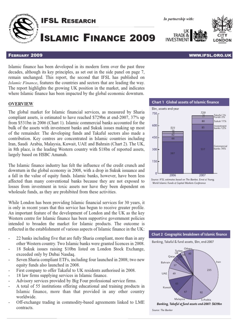 IFSL Research: Islamic Finance 2009 | PDF | Islamic Banking And Finance ...