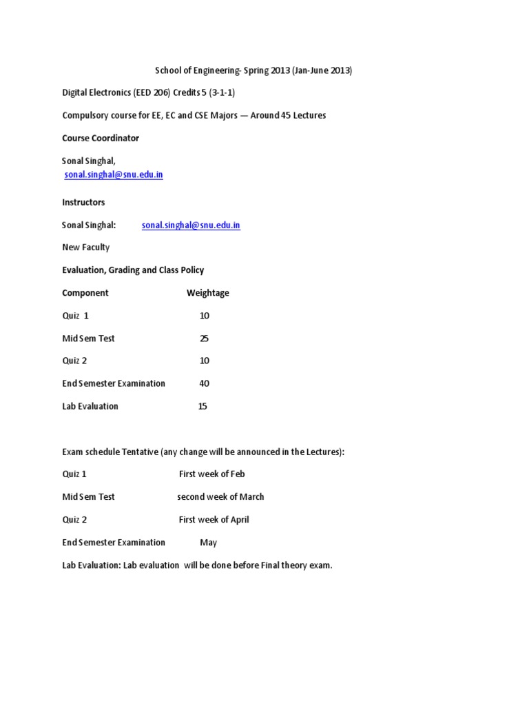Digital Electronics Syllabus PDF | PDF | Logic Gate | Digital Electronics