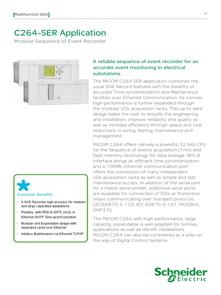 C264-SER Application: Modular Sequence of Event Recorder | PDF ...