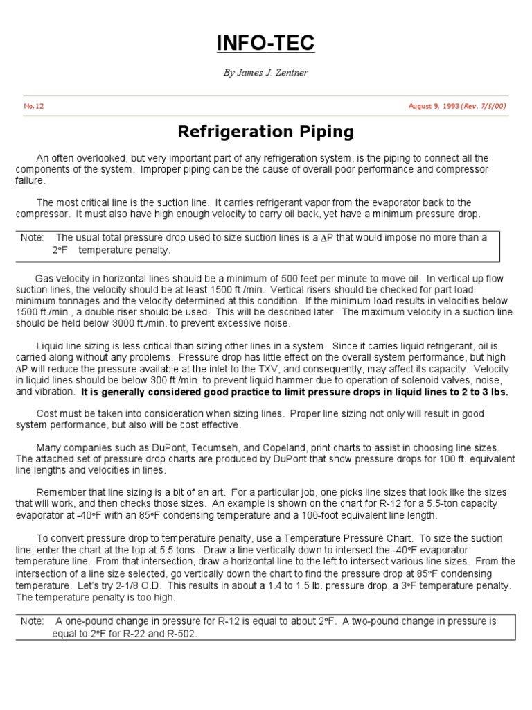 Info-Tec 12 Refrigerant Piping | PDF | Area | Liquids