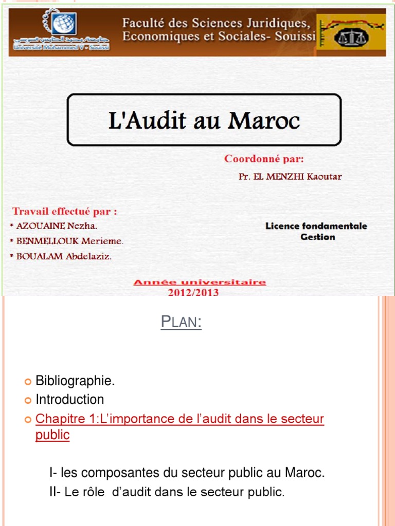 L - Audit Au Maroc | PDF | PricewaterhouseCoopers | Audit