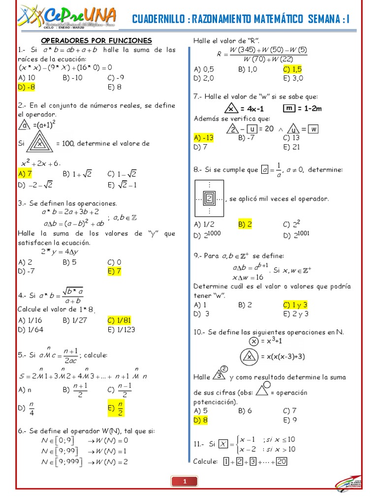 Semana 1 RM | PDF | Lógica | Notación Matemática