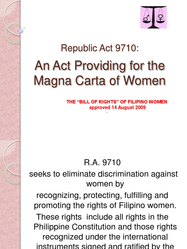 RA 9710 | Women's Rights | Gender Studies