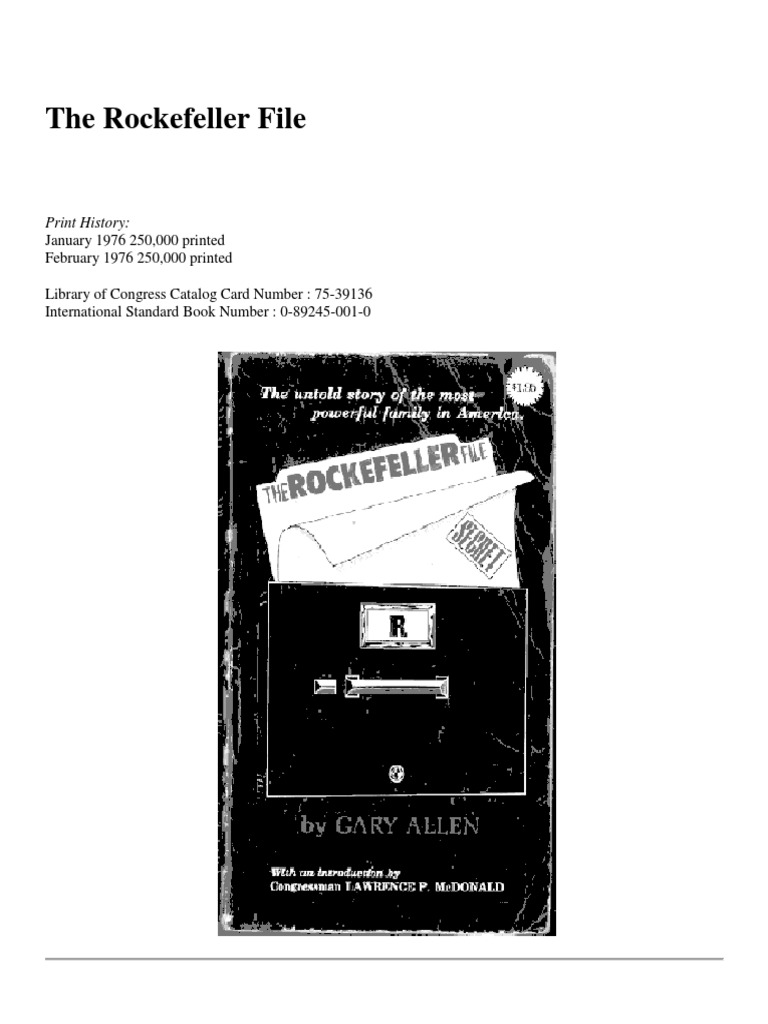 The Rockefeller File | PDF | Exxon Mobil | John D. Rockefeller