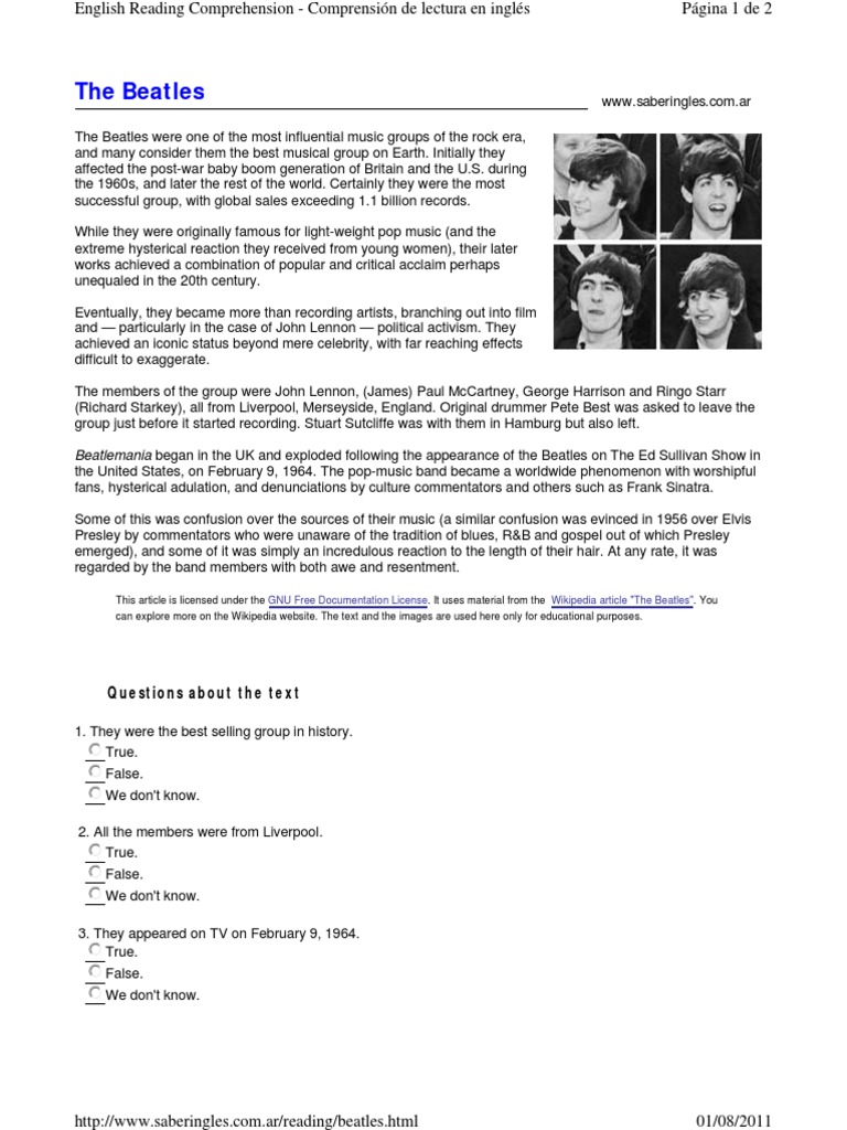 .Ar Reading Beatles - HTML | PDF | The Beatles | John Lennon