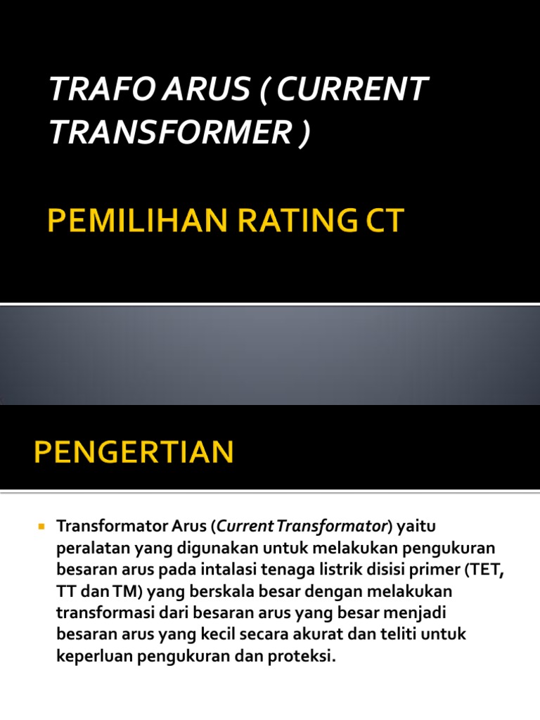 Pengertian dan Fungsi Transformator Arus (Current Transformer) | PDF