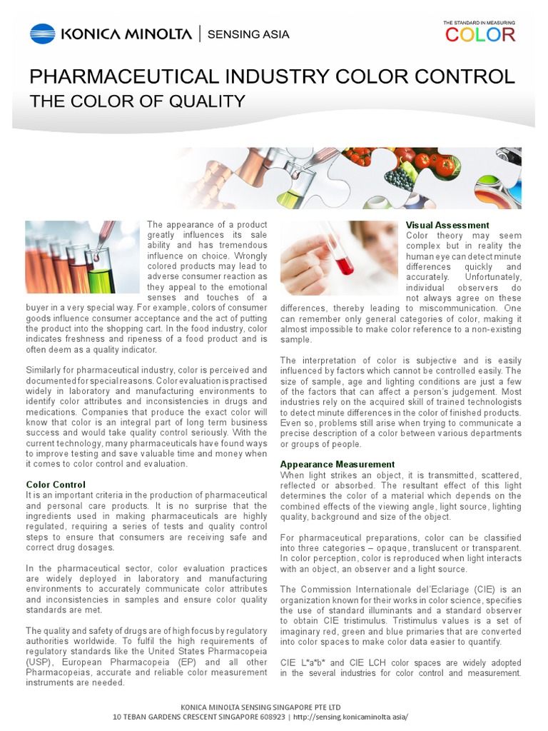 The Color of Quality - Color Control and Measurement in Pharmaceutical ...