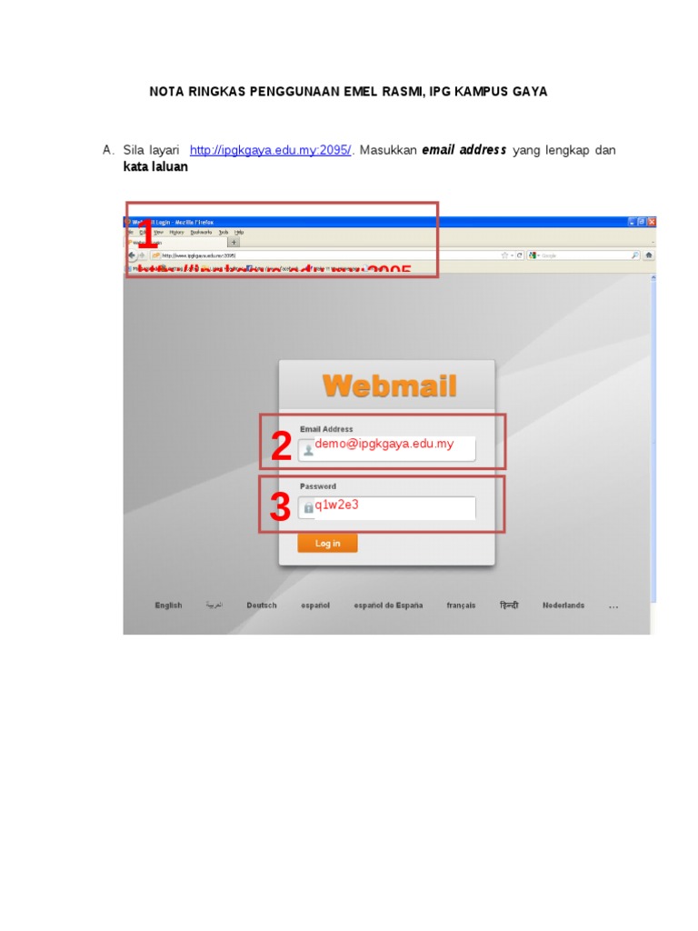 Nota Ringkas Penggunaan Emel Rasmi | PDF