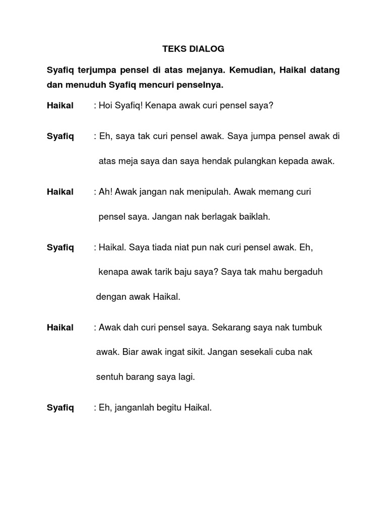 Teks Dialog | PDF